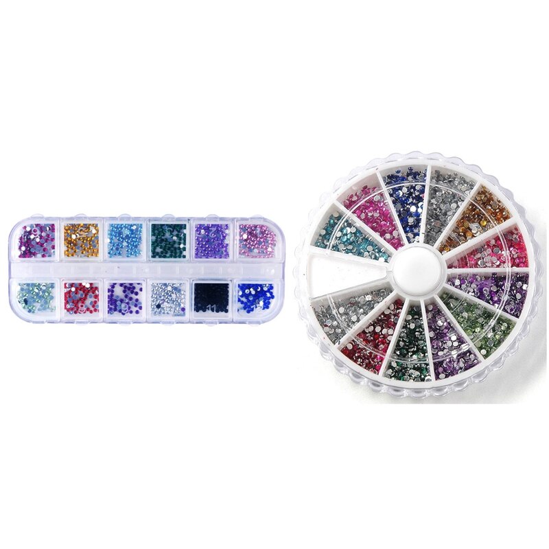 Strass Gel Nail Manicure Tip Ronde Glitter Met 120... – Grandado