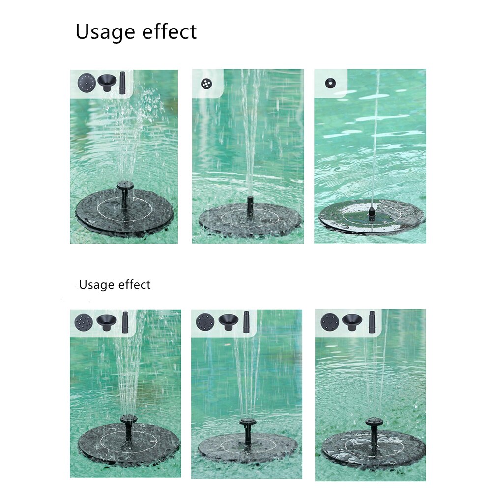 mini soldrevet fontene hage basseng demning solcel... – Grandado