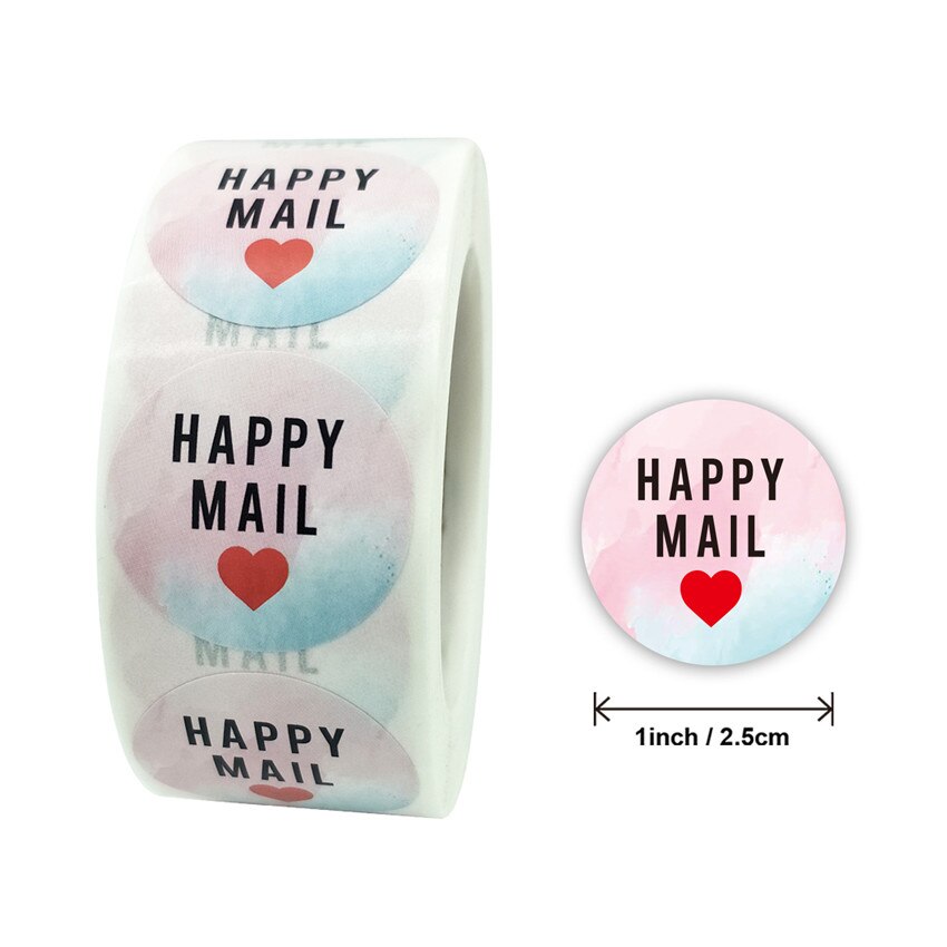 "Happy Mail" Label Stickers Bread Tags Thank you S... – Grandado