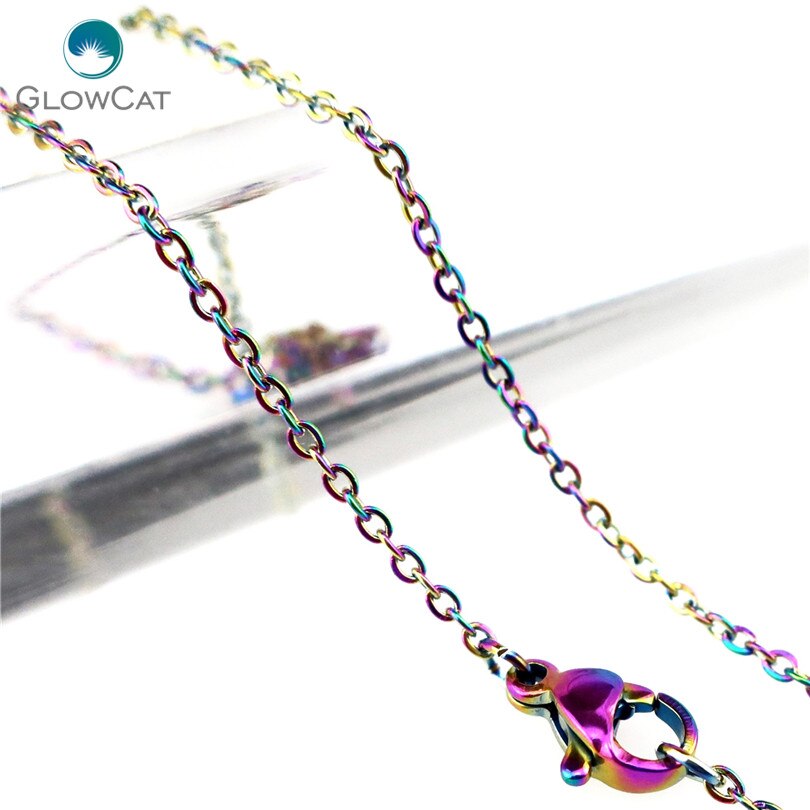 5pcs/lot 18'' C22182 Rainbow Color1.6mm Stainless ... – Grandado
