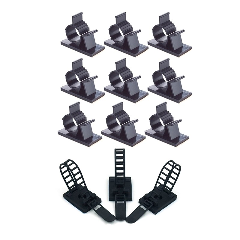 40Pcs Black Adjustable Plastic Cable Clamps Self A... – Vicedeal