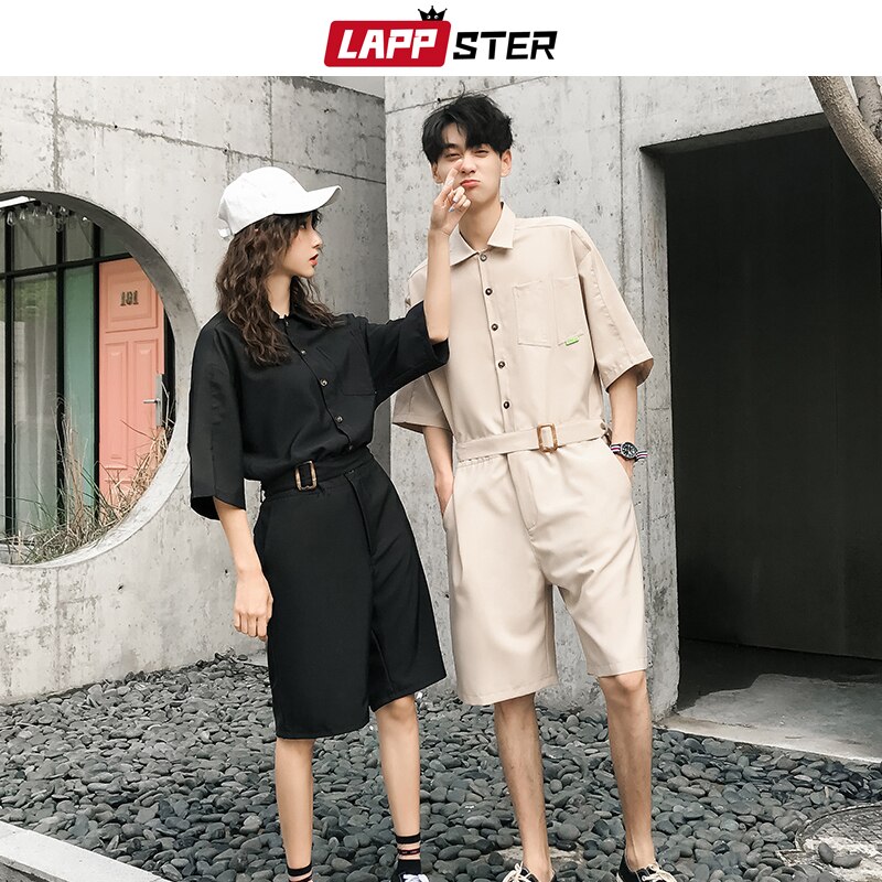 Lappster Jumpsuit Mannen Harajuku Riem 2022 Zomer Grandado