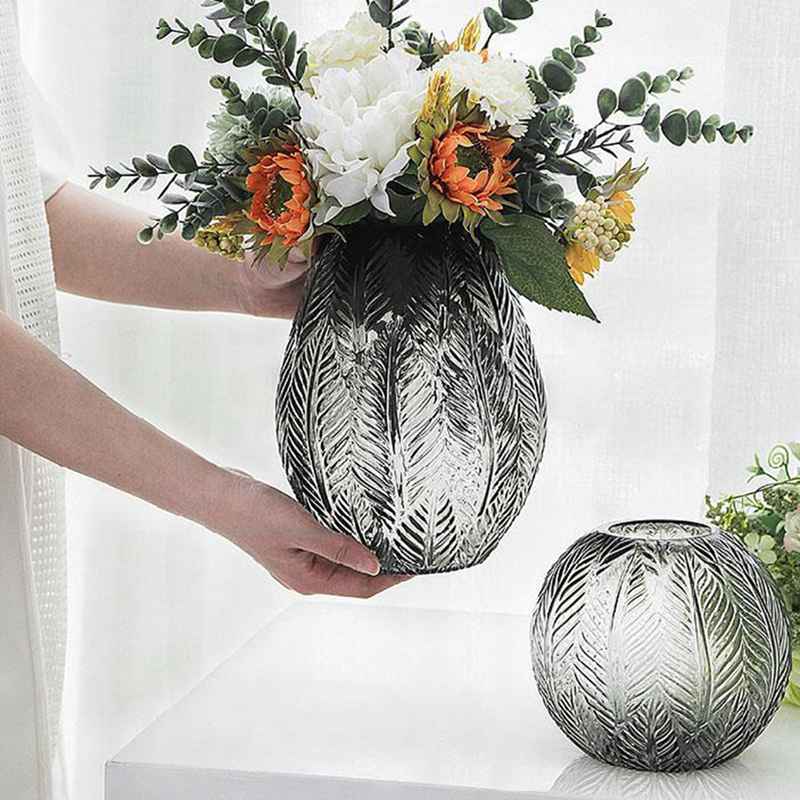Simple Spherical Glass Vase Flower Arrangement Des... – Grandado