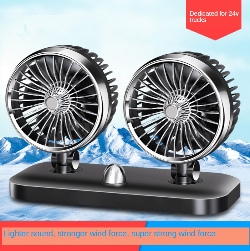 12V/24V Dual Head Car Fan Portable Vehicle Truck 3... – Vicedeal