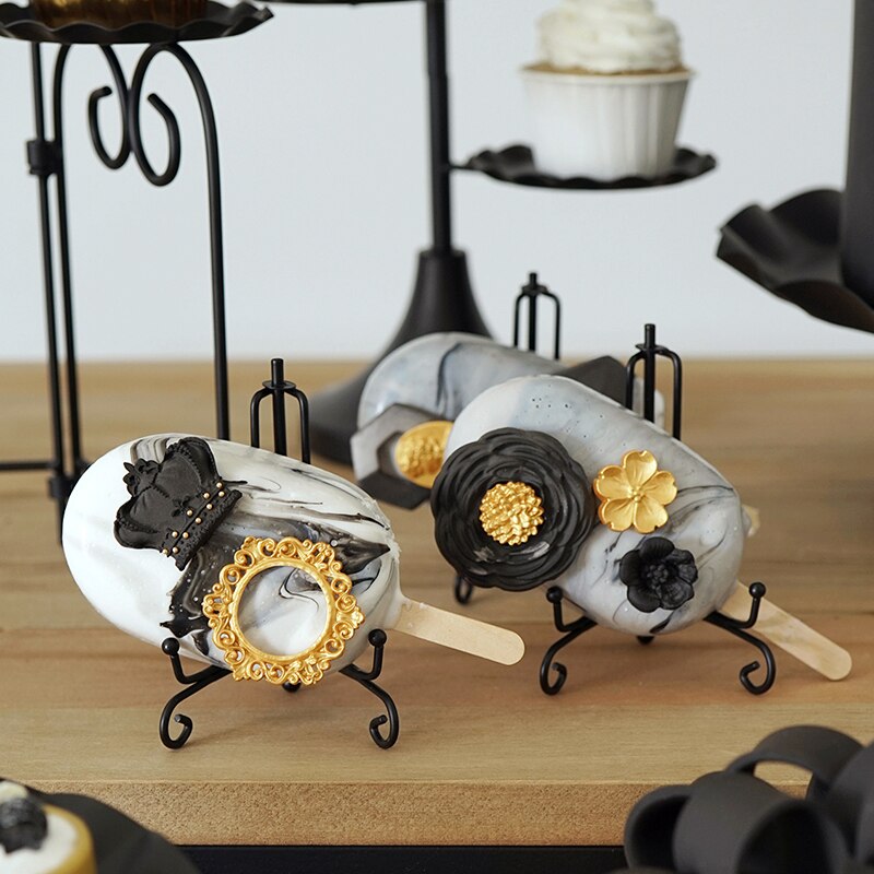 1 piece Black cake stand & cupcake tray wave edge ... – Vicedeal