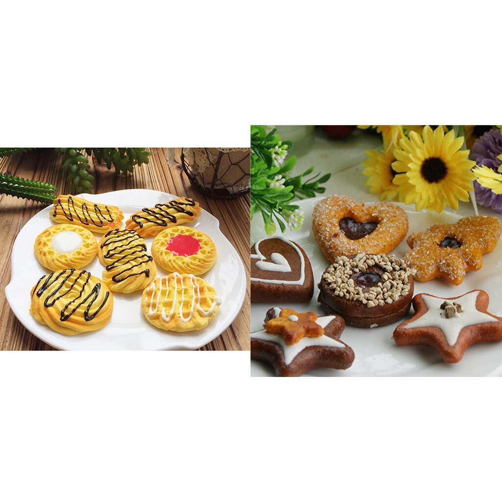 13Pcs Artificial Cookies Realistic Dessert Simulat... – Grandado