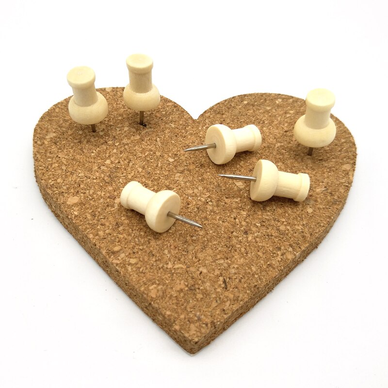 Wooden Push Office Pin School Silver Steel Wooden ... – Grandado