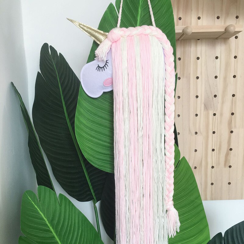 Cute girls room stuff woven unicorn head wall deco... – Grandado