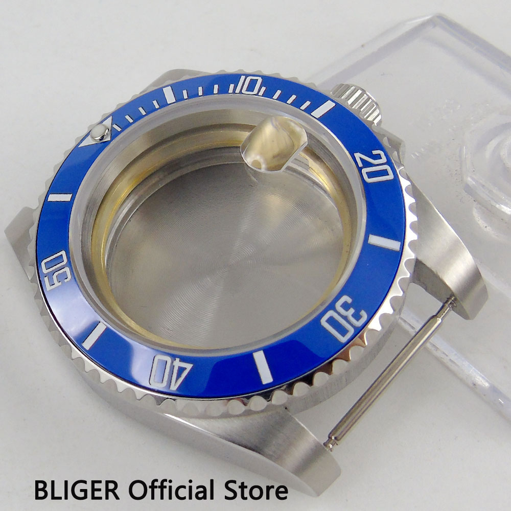 Solid 40MM Sapphire Crystal Blue Ceramic Bezel Sta... – Grandado