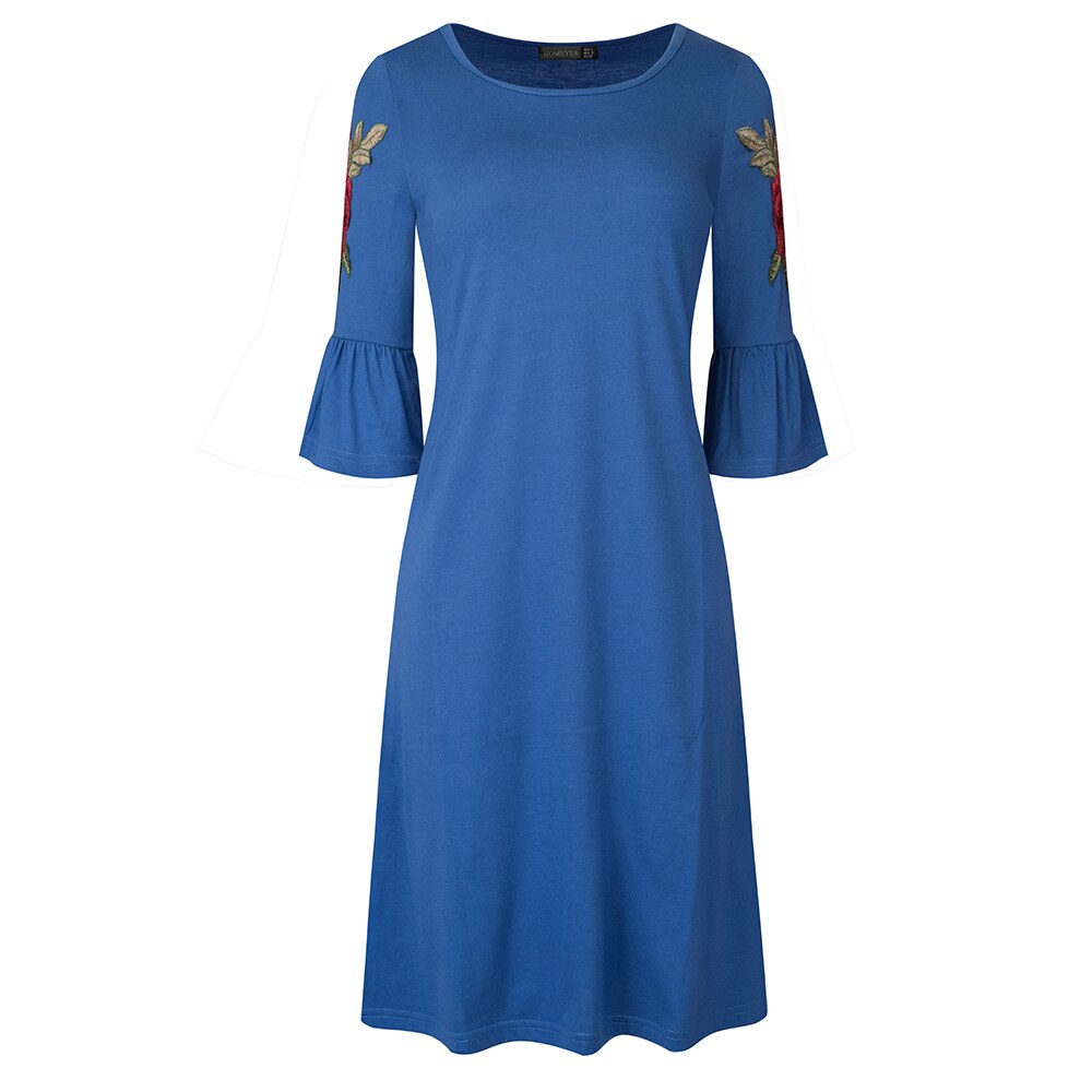 Nice-forever Autumn Women Embroidery Rose Dresses ... – Vicedeal