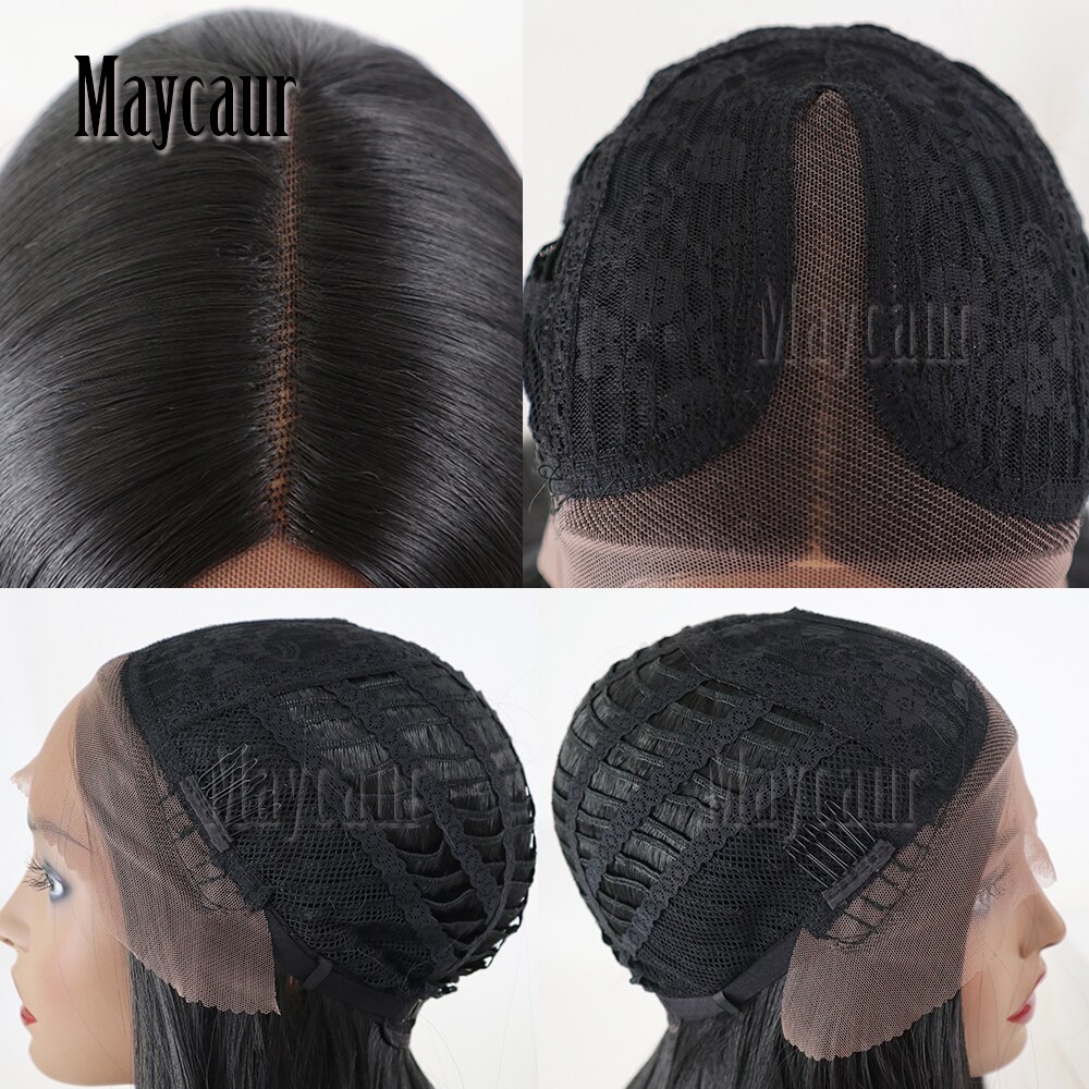 Maycaur Hair Middle Brown Color Long Wavy Hair Lac... – Grandado