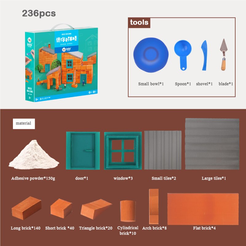 DIY building villa material package Little brickla... – Vicedeal