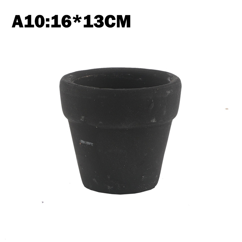 1pc Mini black Terracotta Pot Clay Ceramic Pottery... – Grandado