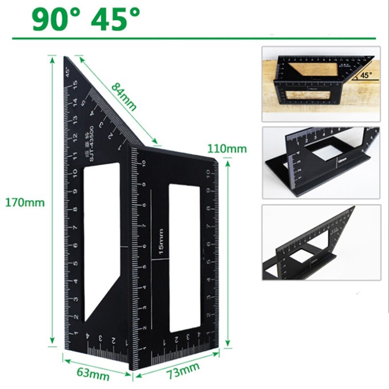 Set of 2 Saddle Layout Square Gauge, 45/45 Degree ... – Grandado