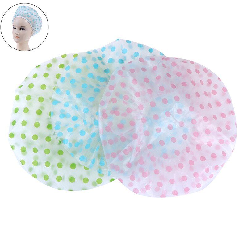 1Pc Dot Waterdichte Douche Cap Thicken Elastische ... – Grandado