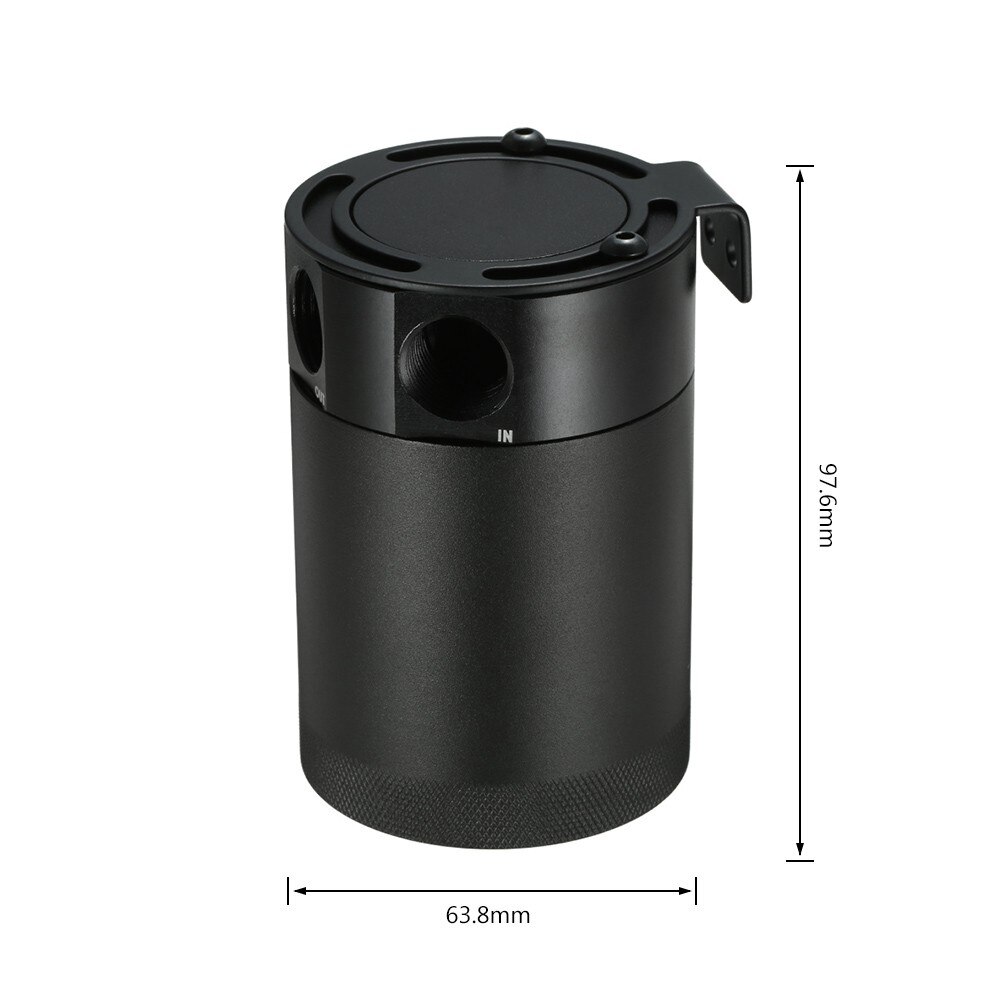 Baffled Aluminum 2-Port Oil Catch Can Tank Air Oil... – Vicedeal