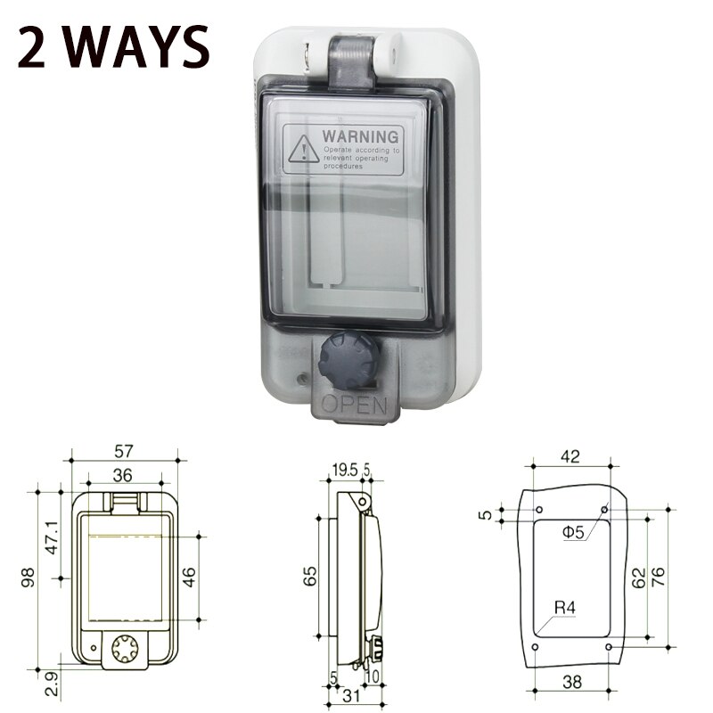 Transparent breaker distribution box window waterp... – Vicedeal