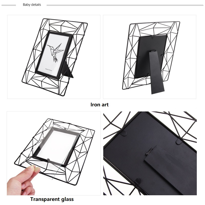 Nordic Simplicity Photo Frame Rectangle Metal Iron... – Vicedeal