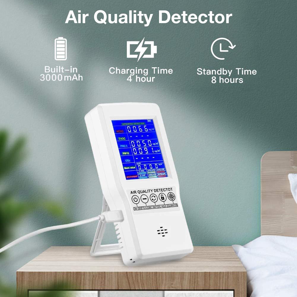 Portable Accurate Air Monitor HCHO TVOC PM2.5 PM10... – Grandado