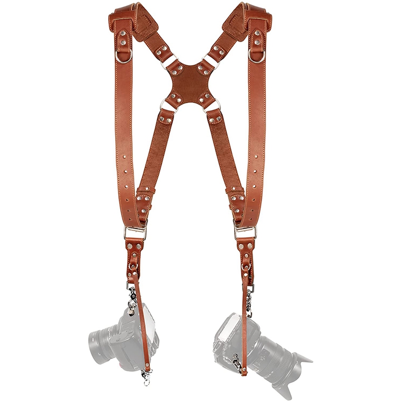Leather Camera Double Strap Camera Harness Accesso... – Vicedeal