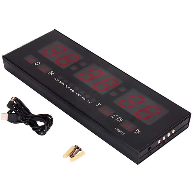 Large Digital LED Alarm Calendar Clock Jumbo Displ... – Grandado