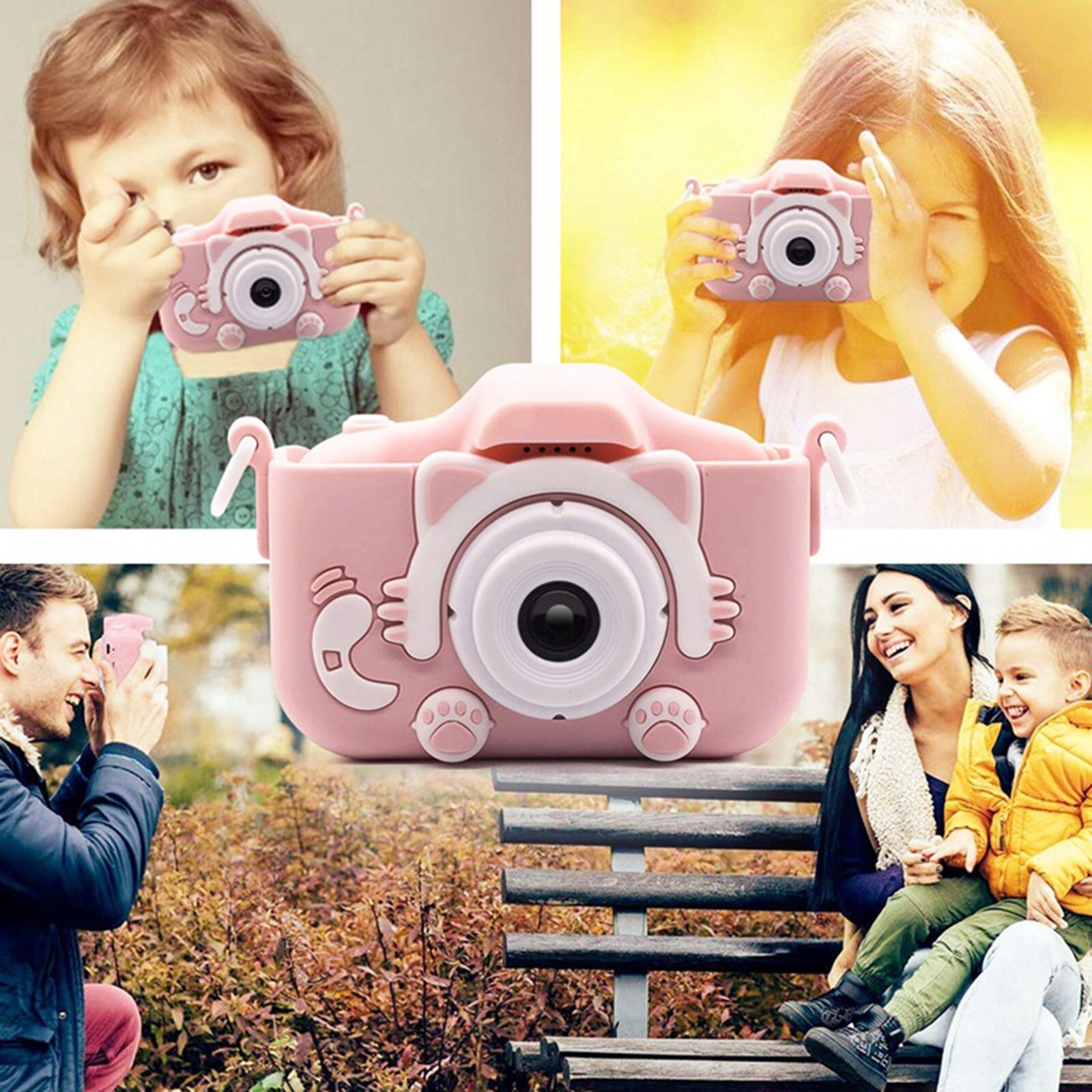 Kind Mini Cartoon Kamera 2 Zoll Wiederaufladbare D... – Vicedeal