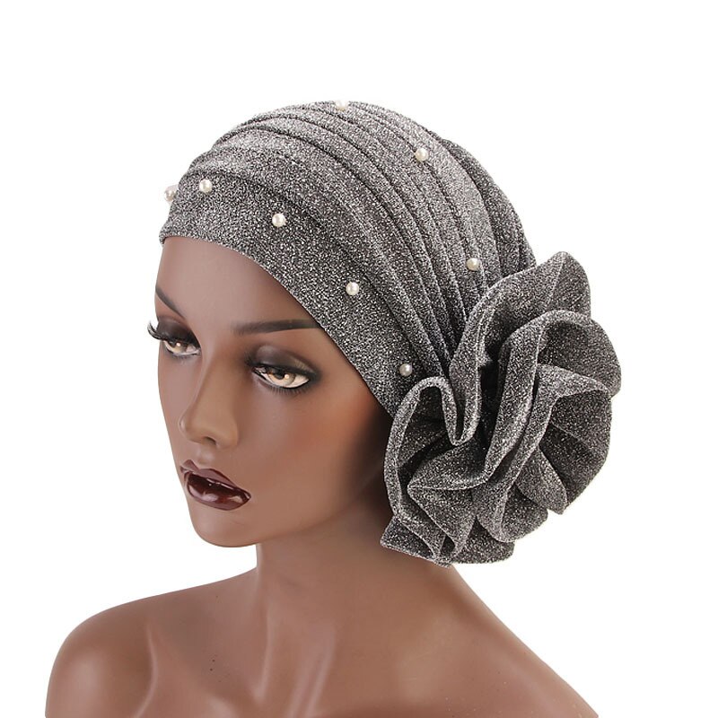 Muslim scarf cap kvinnors hijabs turban pärla stor... – Grandado