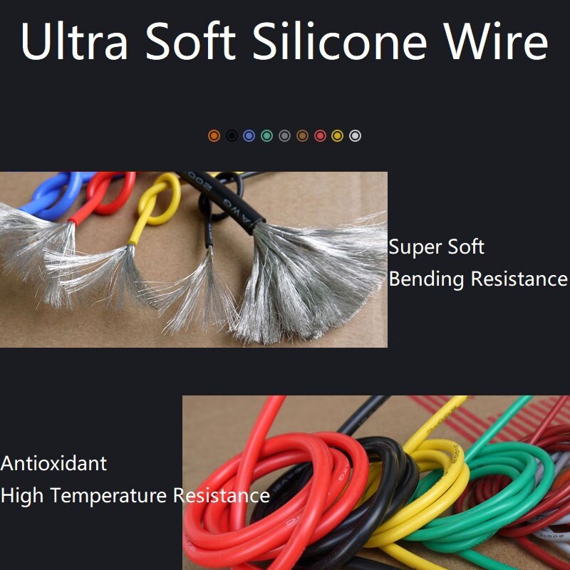 17AWG Silicone Gel Rubber Wire OD 2.7mm Flexible C... – Grandado