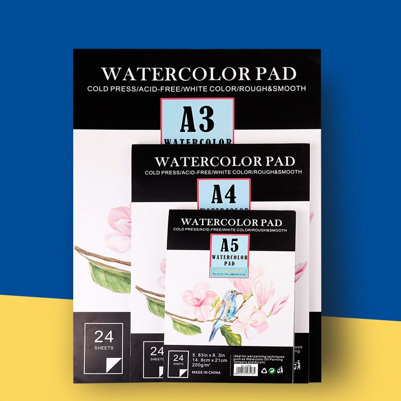 24 Vellen 180/200G A3/A4/A5 Aquarel Schetsboek Wat... – Vicedeal