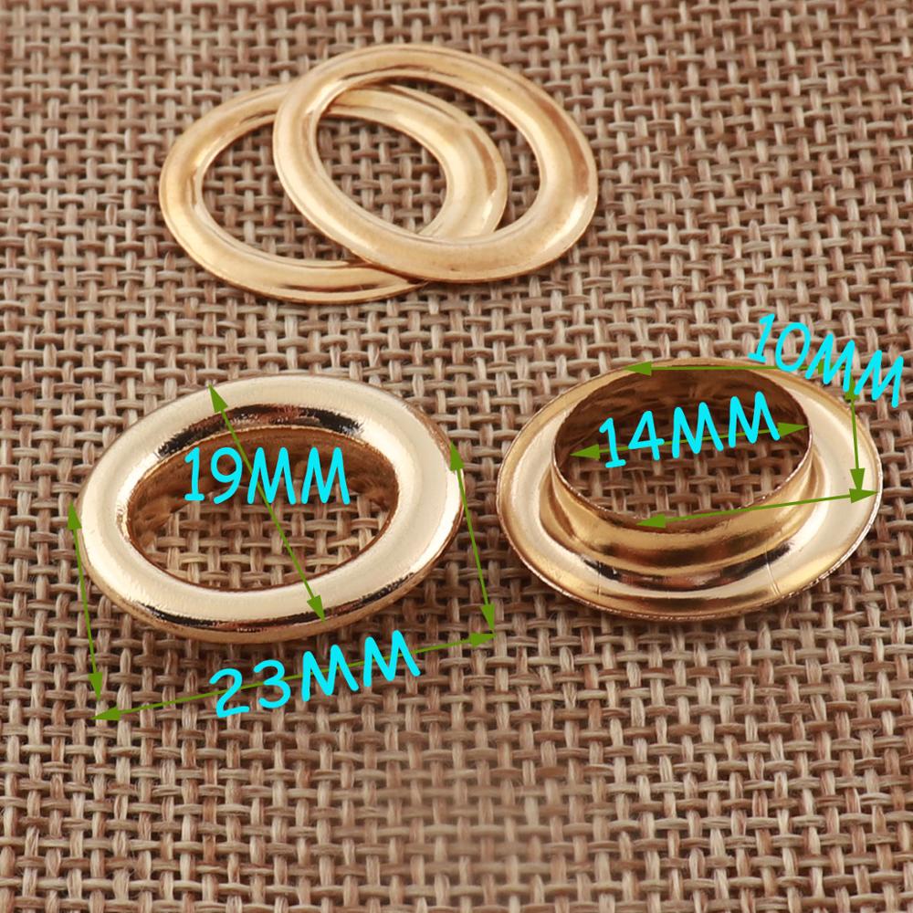 50 sets Gold Large Eyelets grommet eyelets Barrel ... – Vicedeal