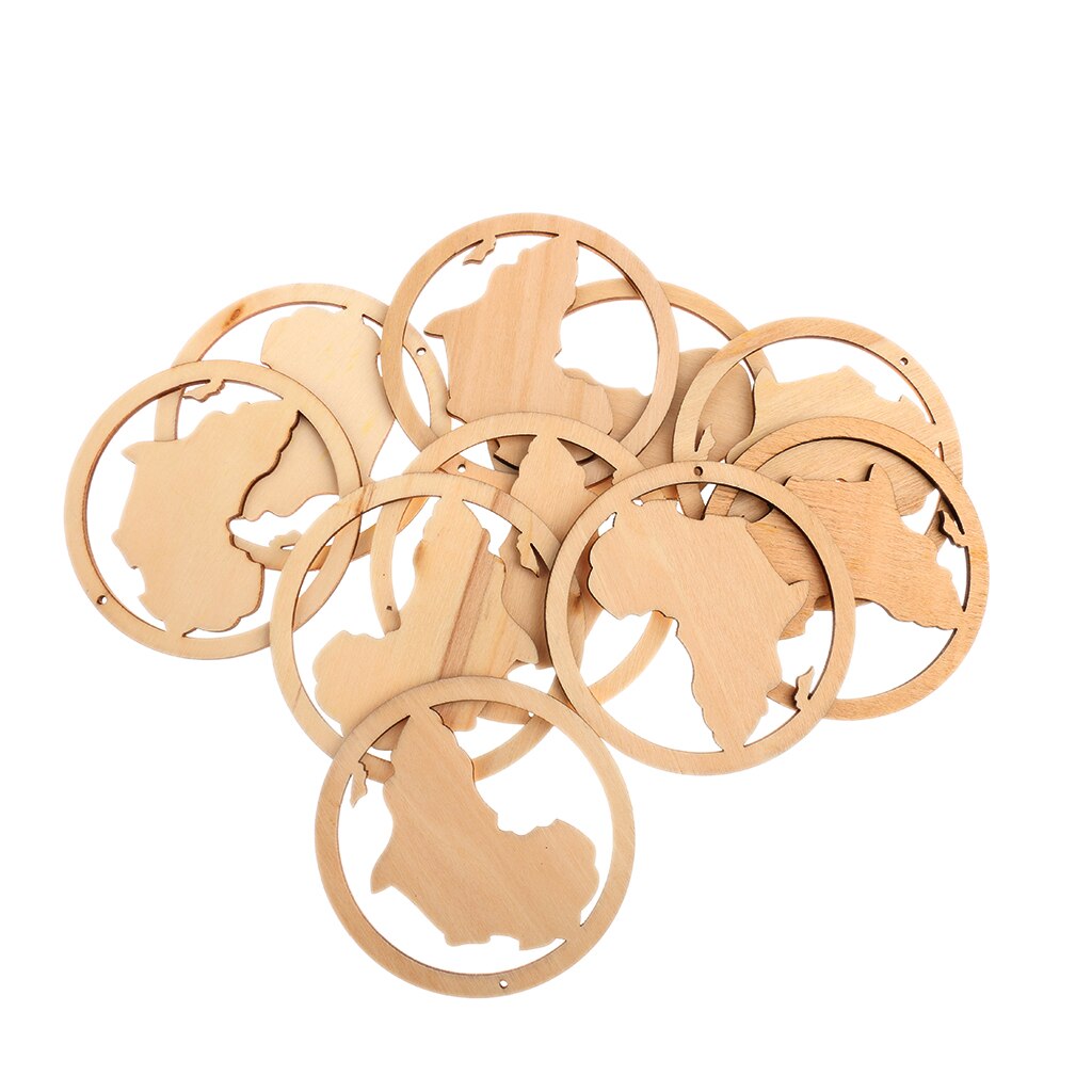 Pack of 10 Africa Map Wood Shapes for Crafts DIY W... – Grandado