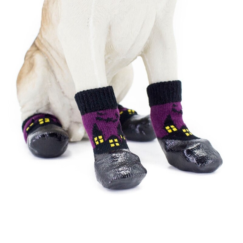 4 Pcs Pet Dog Shoes Boots Waterproof Socks Puppy N... – Vicedeal