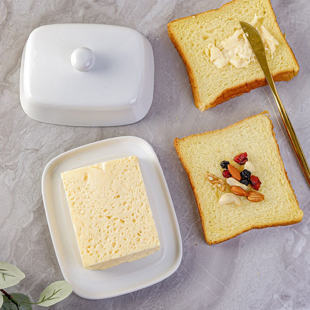 Ceramic Butter Box with Lid Butter Plate with Lid ... – Grandado