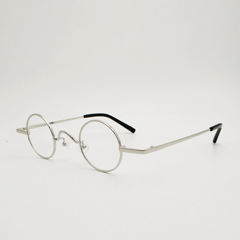 Round adult glasses, very small lens size, gold， b... – Grandado