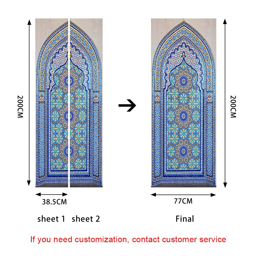 Arabic Pattern Muslim Eid Door Sticker Home Decora... – Grandado