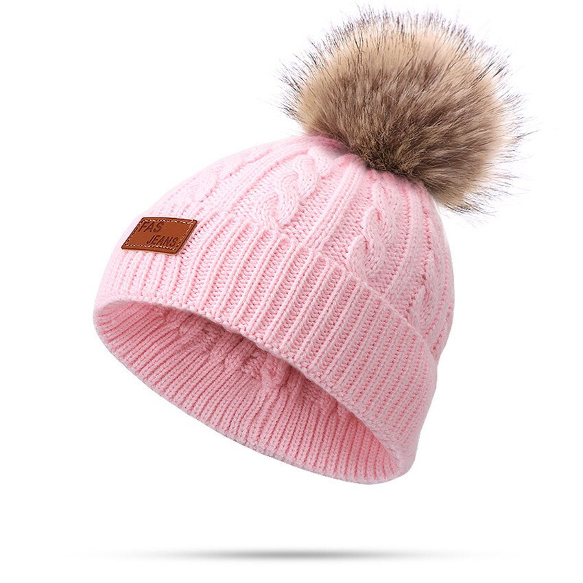 Gorro de invierno con pompones para niñas, gorros ... – Grandado