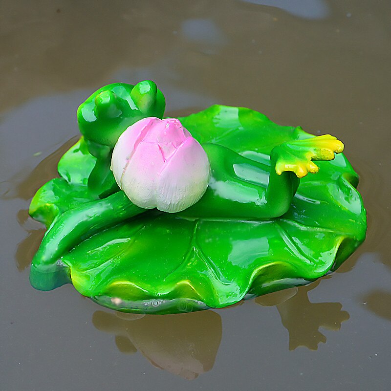 Cute Resin Floating Cartoon Funny Frogs Statue Out... – Grandado
