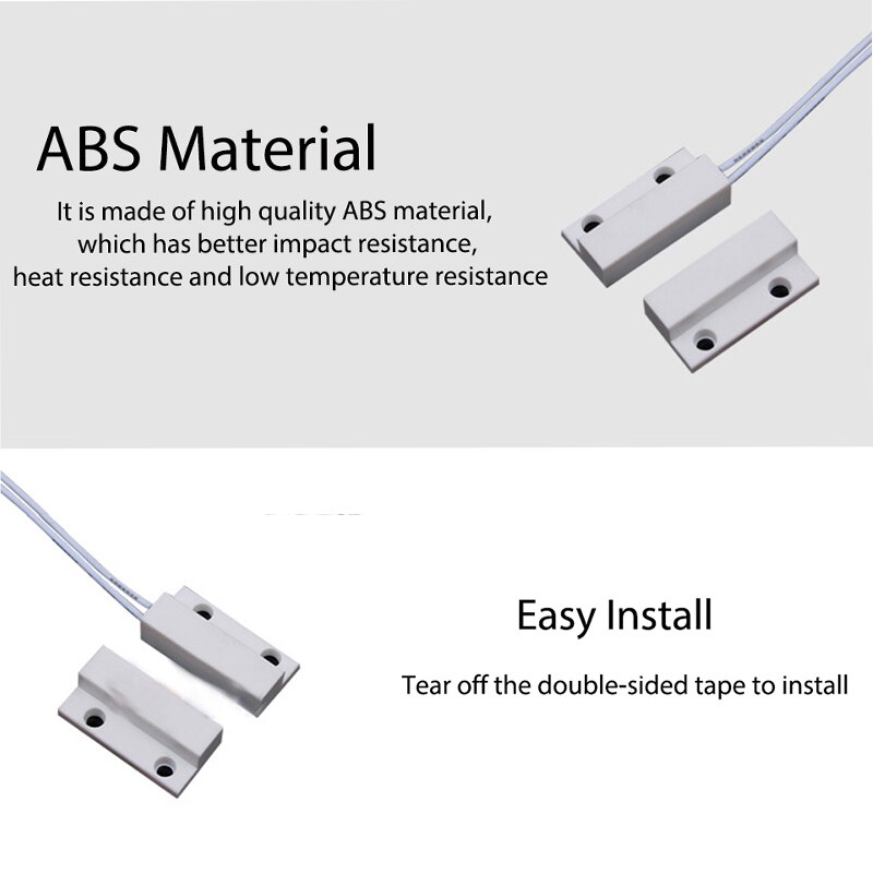 ABS Wired Door Window Sensor Open Magnetic Switch ... – Grandado