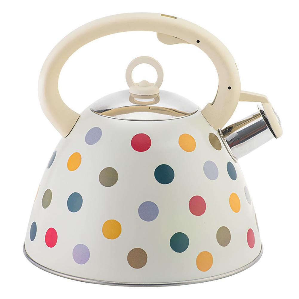 Vintage Colorful Dots Whistle Kettles Teapots Stai... – Grandado
