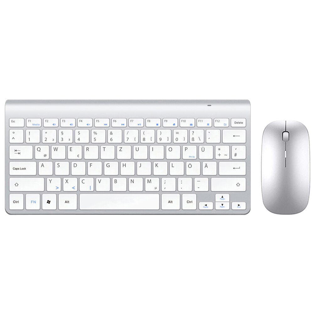2.4G Wireless German Keyboard Mouse Ultra Slim Mul... – Grandado