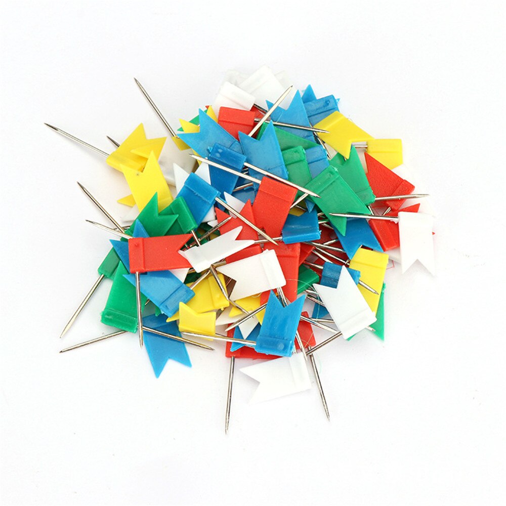 100pcs Colorful Flags Push Pins DIY Patchwork Sewi... – Grandado