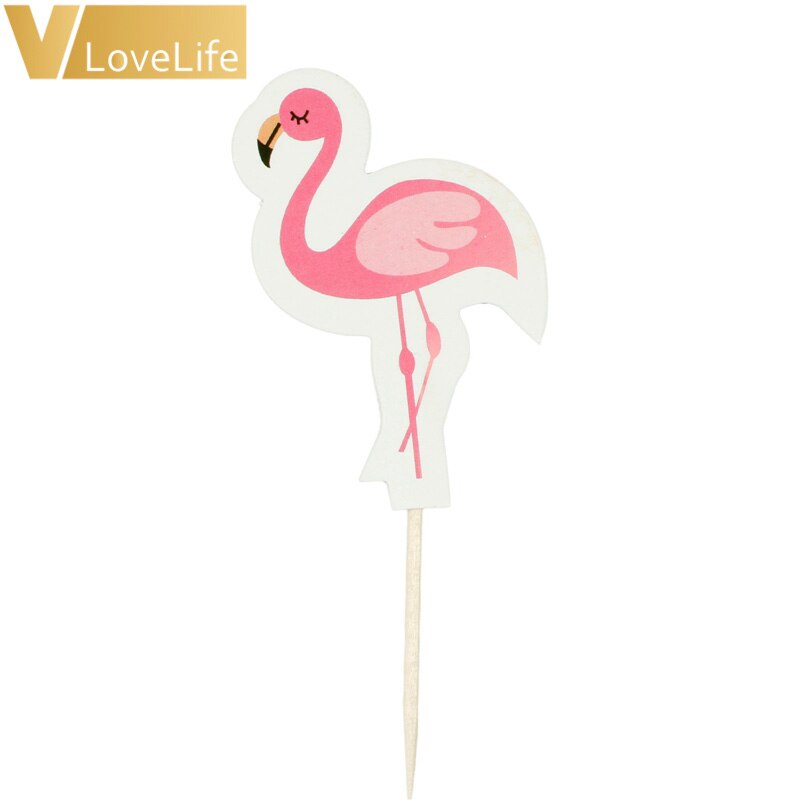 24 Stks/partij Flamingo Cake Toppers Ananas Bloem ... – Grandado