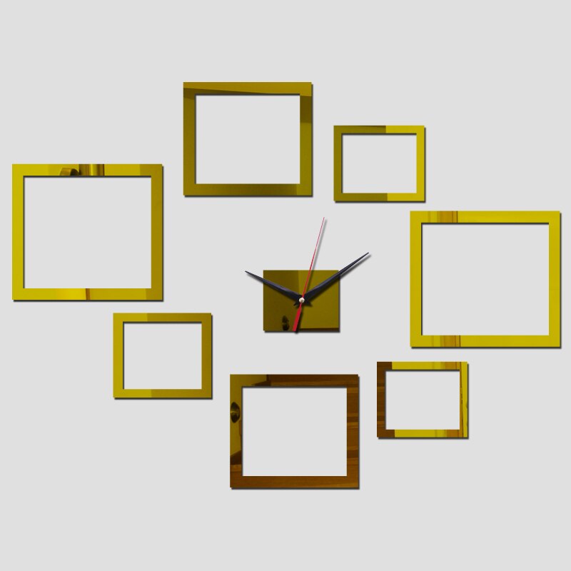 Needle Watch Wall Real Top Flower Mirror Wall Cloc... – Grandado