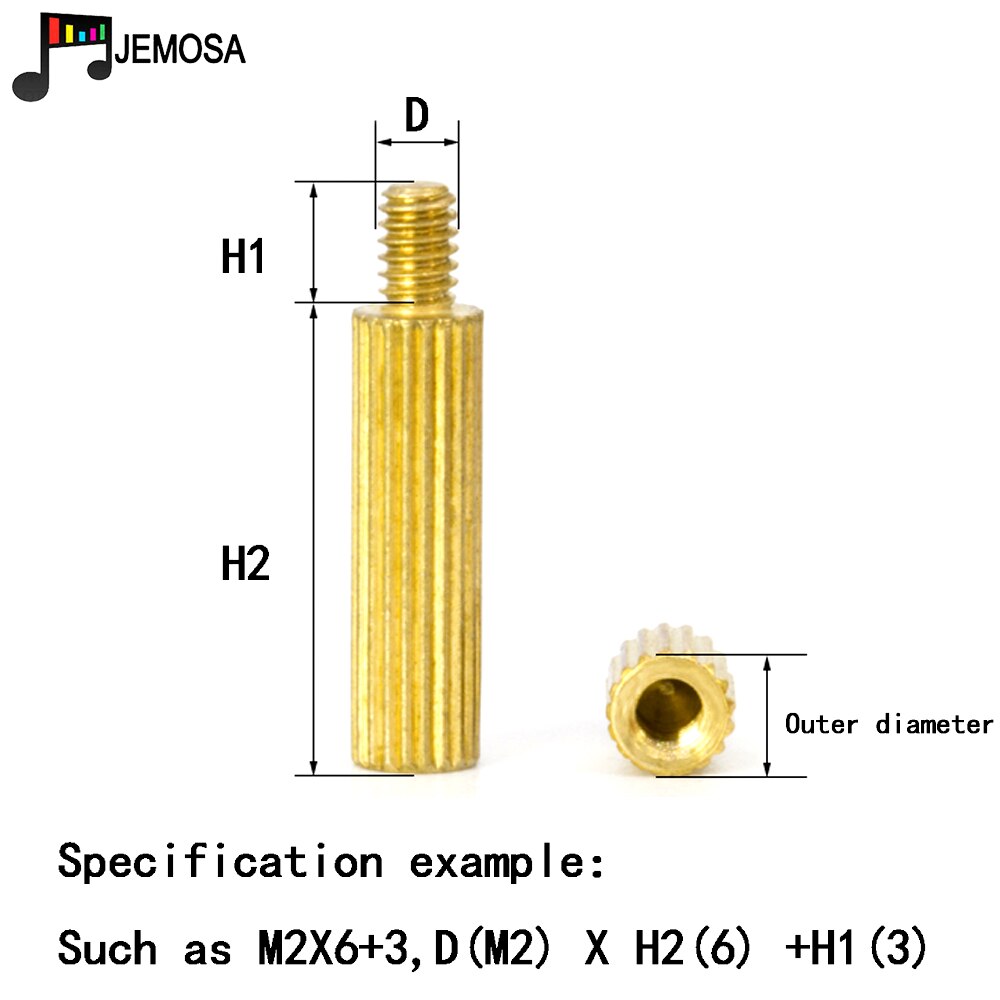 50pcs Brass Copper M2 Cylinder Female Threaded Sta... – Grandado