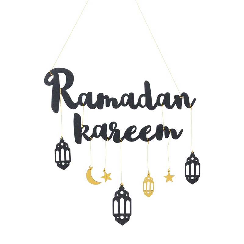 Eid Mubarak Ramadan Kareem Decor Moon Star Hanging... – Grandado