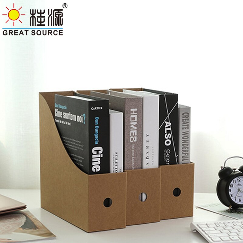 Foldaway File Holder Kraft Newspaper Box Desk Top ... – Vicedeal