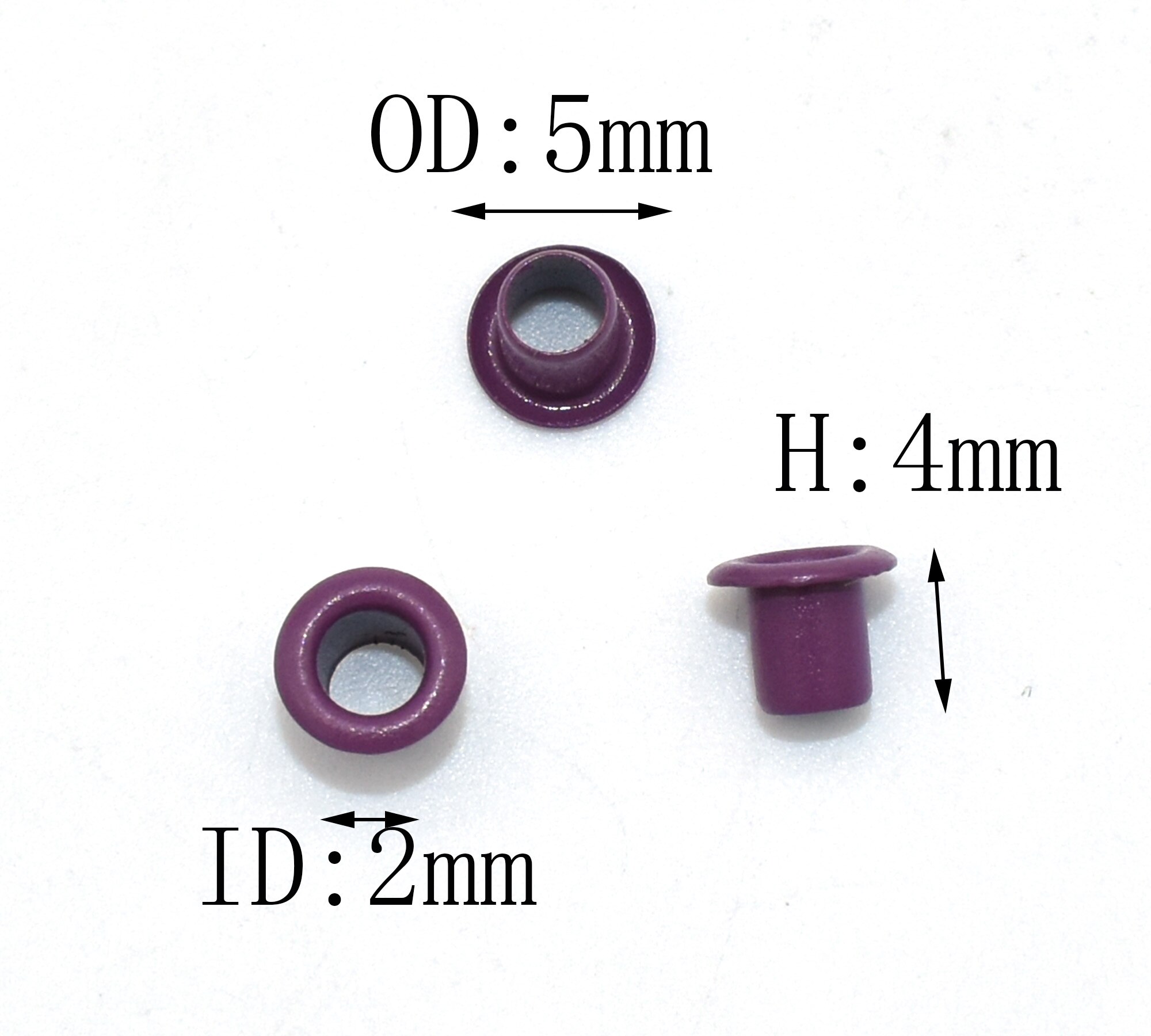 Purple Eyelet Grommets 2mm Grommets Metal Eyelet w... – Grandado