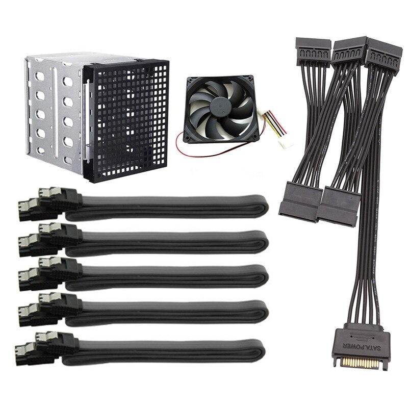 5 Bays 3.5 Inch SATA Hard Drive Backplane Cooler C... – Grandado