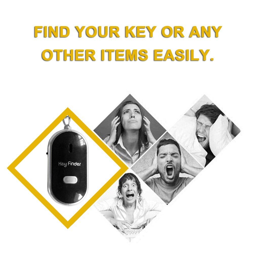 LED Whistle Key Finder Key Chain Flashing Anti-Los... – Grandado