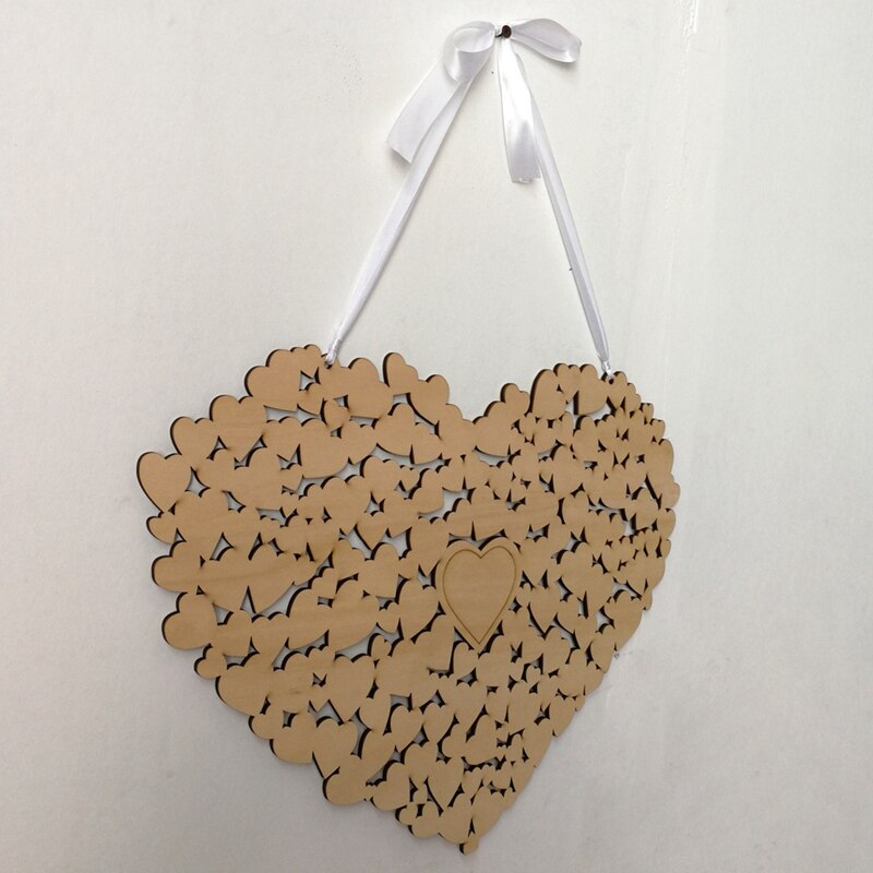 Wooden Heart Shaped Wedding Message Board, Wedding... – Vicedeal